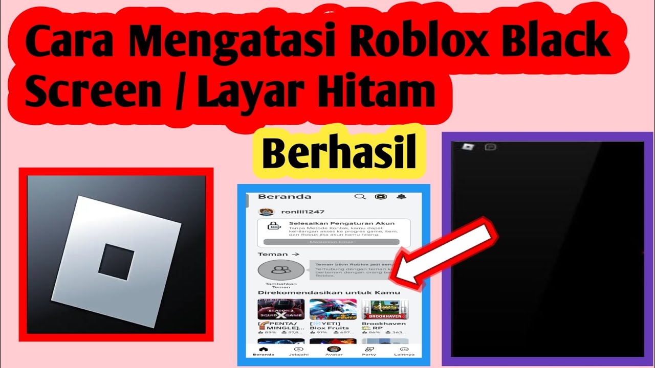 Cara Mengatasi Roblox Black Screen | Cara Atasi Roblox Layar Hitam ...