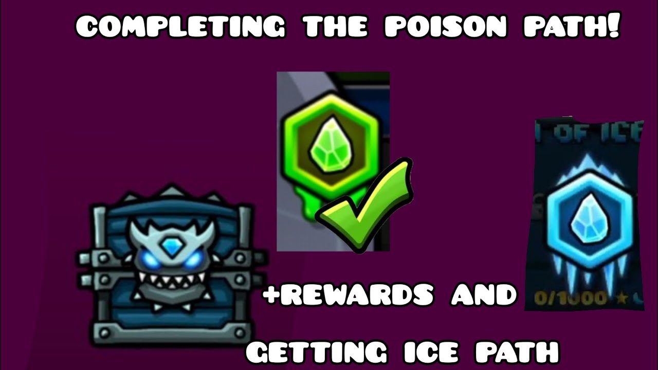 Geometry Dash:Completing the poison path+rewards - YouTube