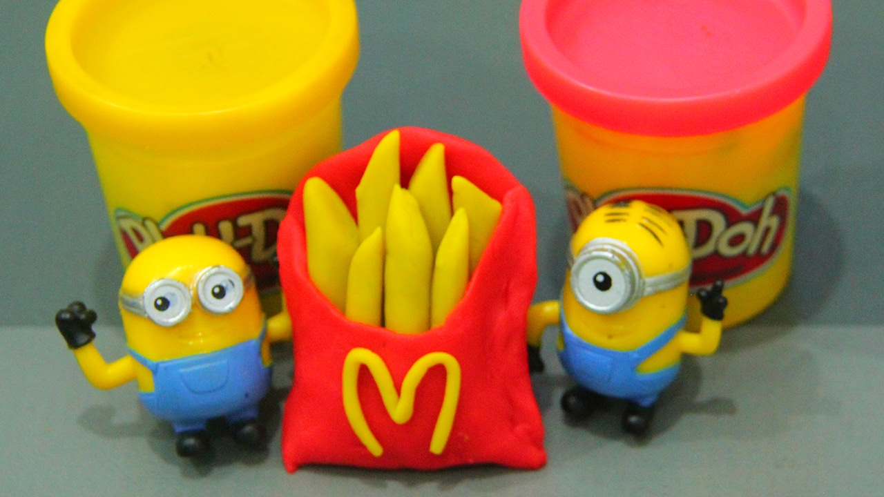 MAKING MCDONALD FRENCH FRIES with MINION | Playdoh DIY How To Make McD ...