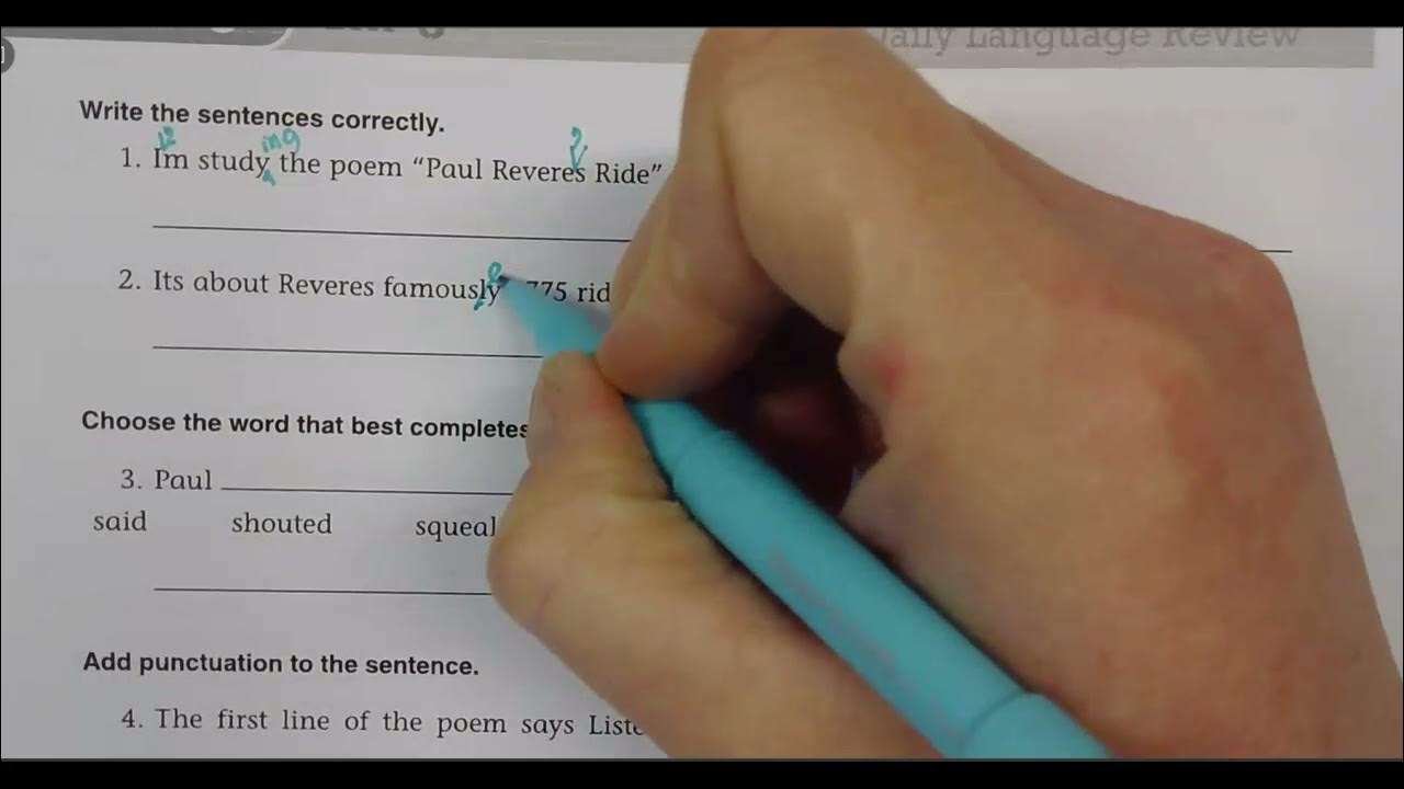 Daily Language Review Week 8 Day 3 - YouTube