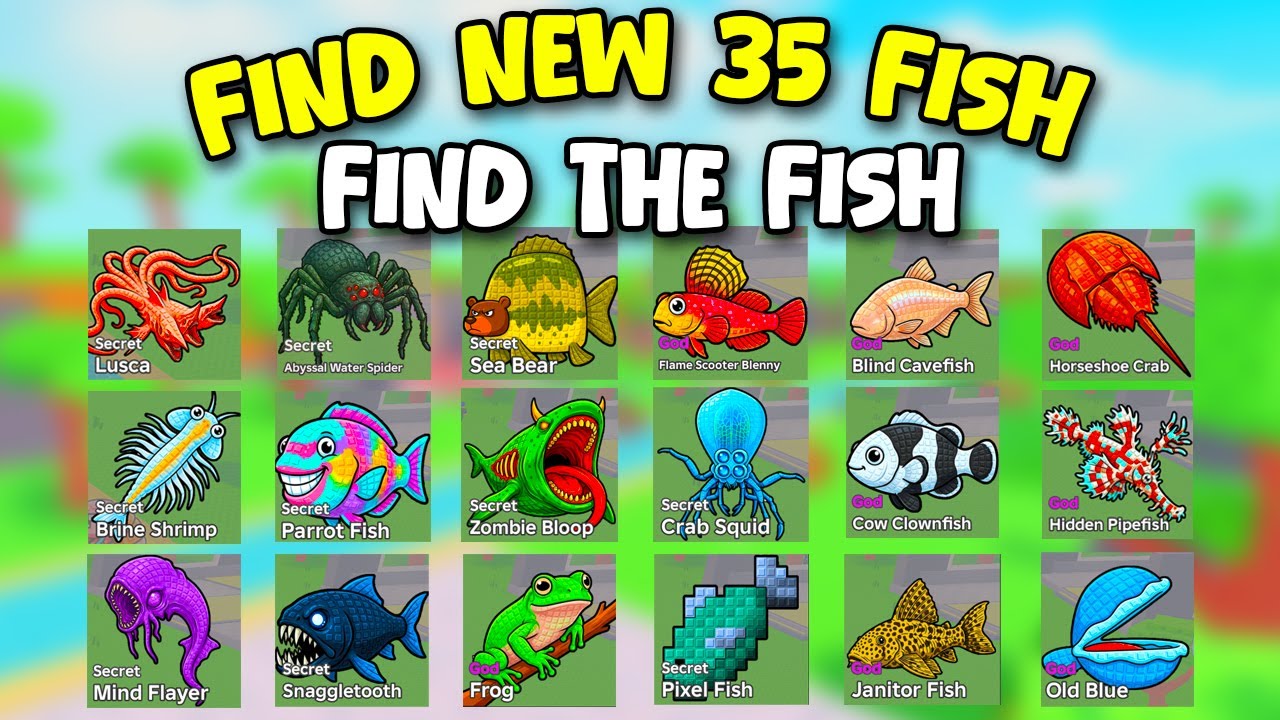 How To Get NEW 35 FISH In Roblox Find the Fish! - YouTube