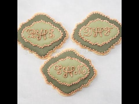 How to Decorate Monogram Holiday Cookies with Royal Icing Transfers ...