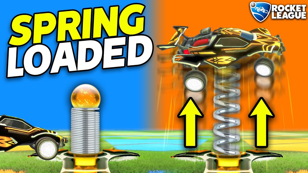 Rocket League, but the BOOST IS SPRING LOADED - YouTube