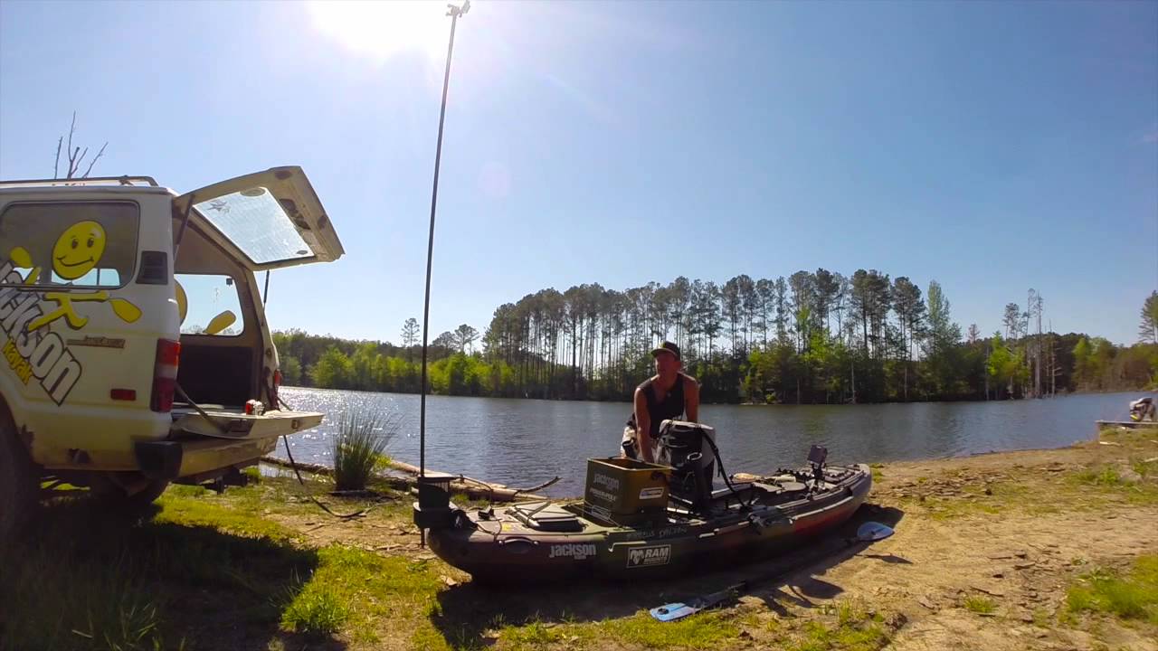 12.5 Pound Bass- Jackson Kayak Big Rig- Long Branch Lakes- GoPro - YouTube