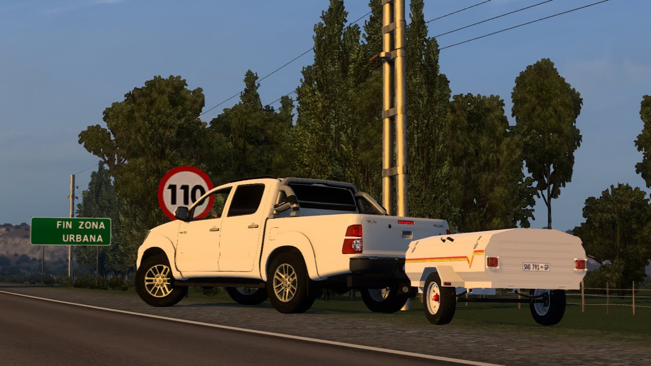 TOYOTA HILUX 4X4 BAKKIE AND VENTURE TRAILER Taxi Gaming - YouTube