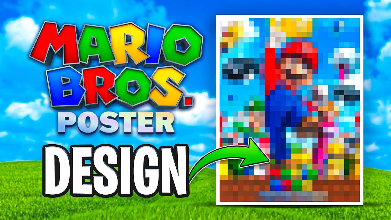Making A Super Mario Bros Movie Poster! - YouTube