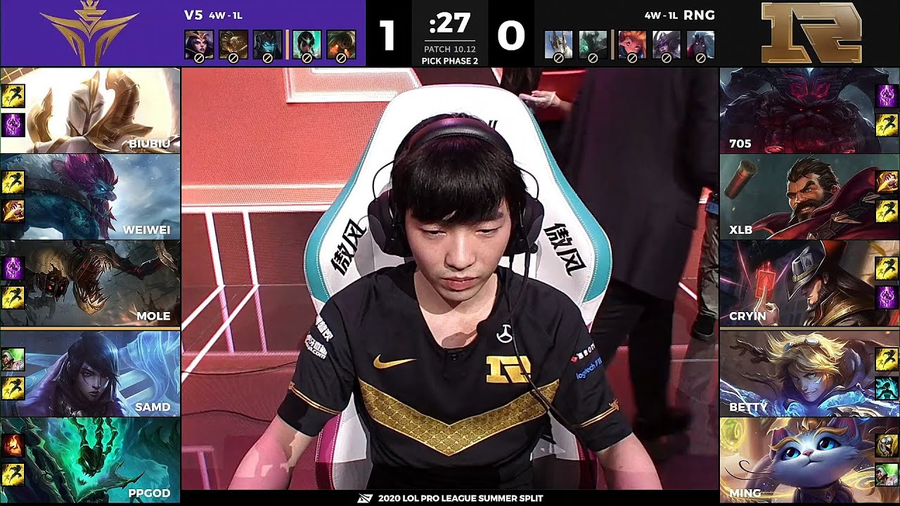 【LPL夏季賽】第4週 RNG vs V5 #2 - YouTube