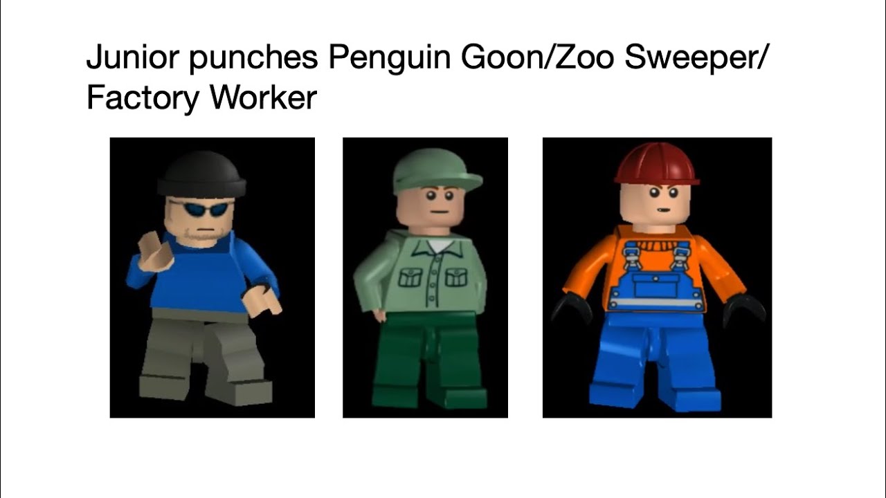 Junior punches Penguin Goon/Zoo Sweeper/Factory Worker - YouTube