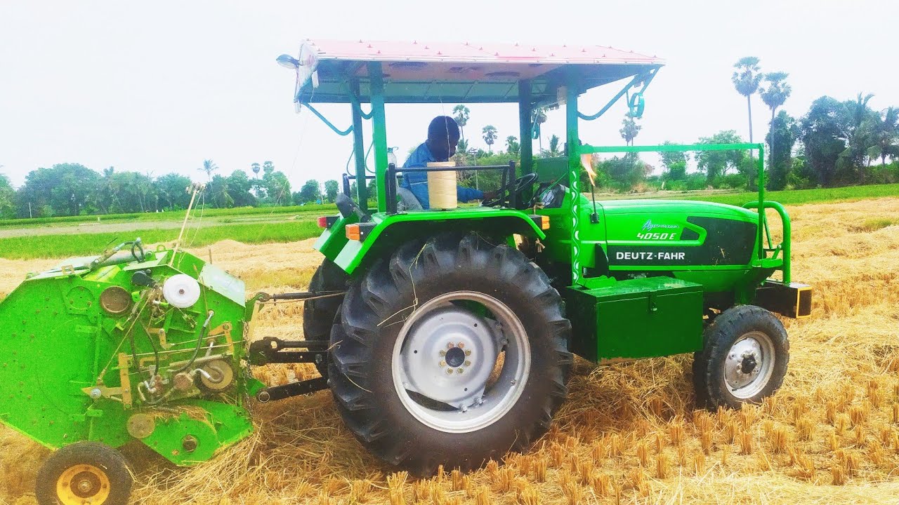 Deutz-Fahr Agcomaxx 4050 E hair cool engine vaikol role machine - YouTube