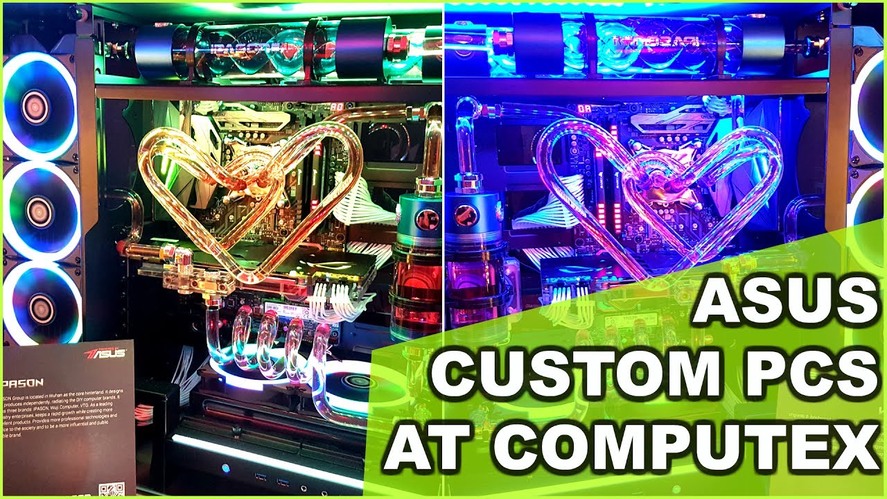 Custom Water Cooled Case Mods - Computex 2017 Asus Booth - YouTube