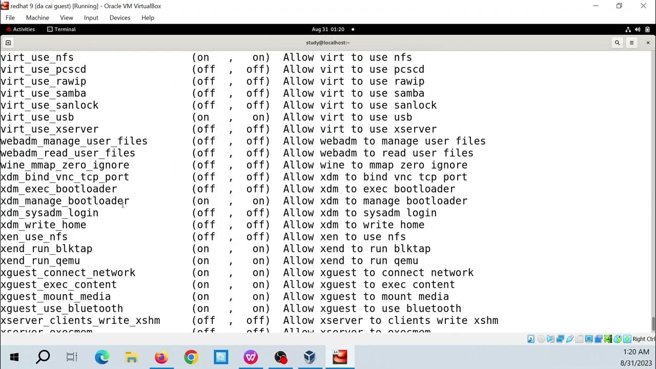 Redhat Linux 9: SELinux sử dụng Boolean Settings trên SELinux Settings ...
