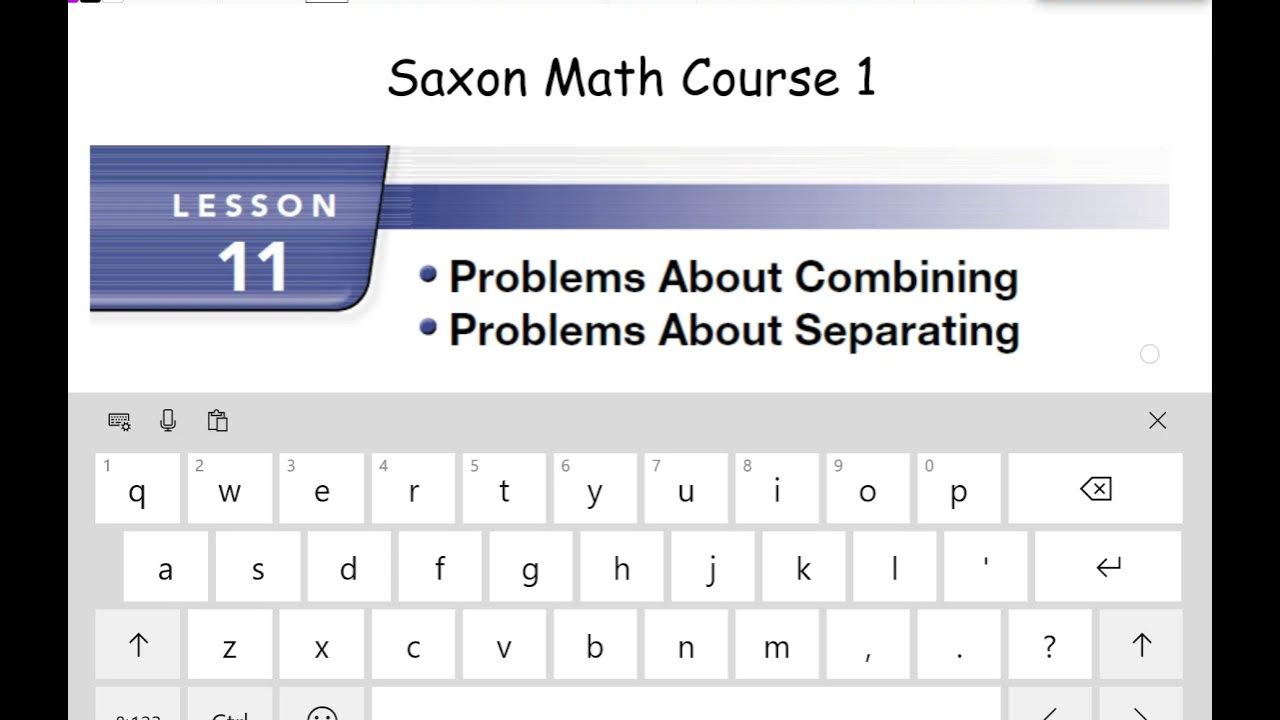 Saxon Math Course 1 Lesson 11 - YouTube