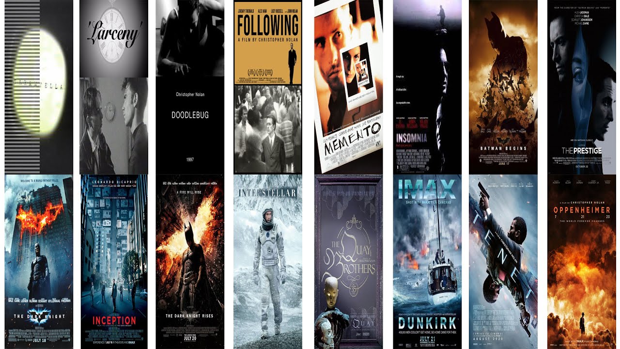 Posters of all films directed by Christopher Nolan (1989 – 2023) - YouTube