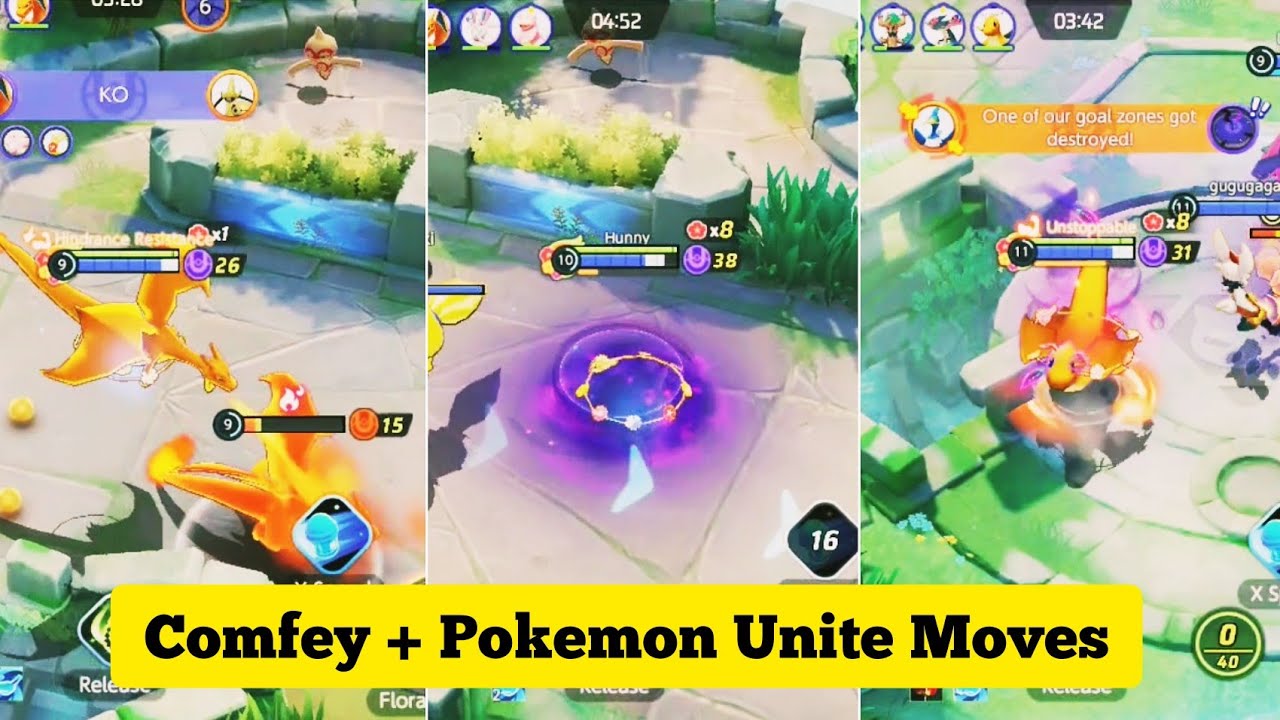 Comfey + Charizard, Gengar, Dragonite Unite Moves ? - YouTube