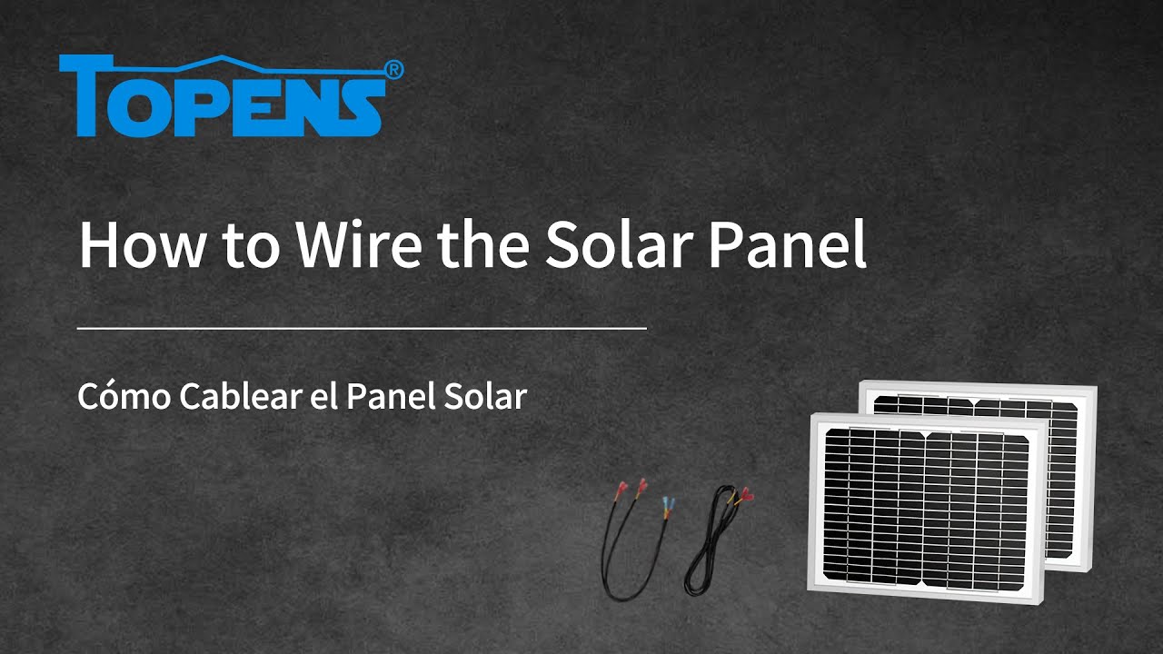 How to Wire the Solar Panel - YouTube