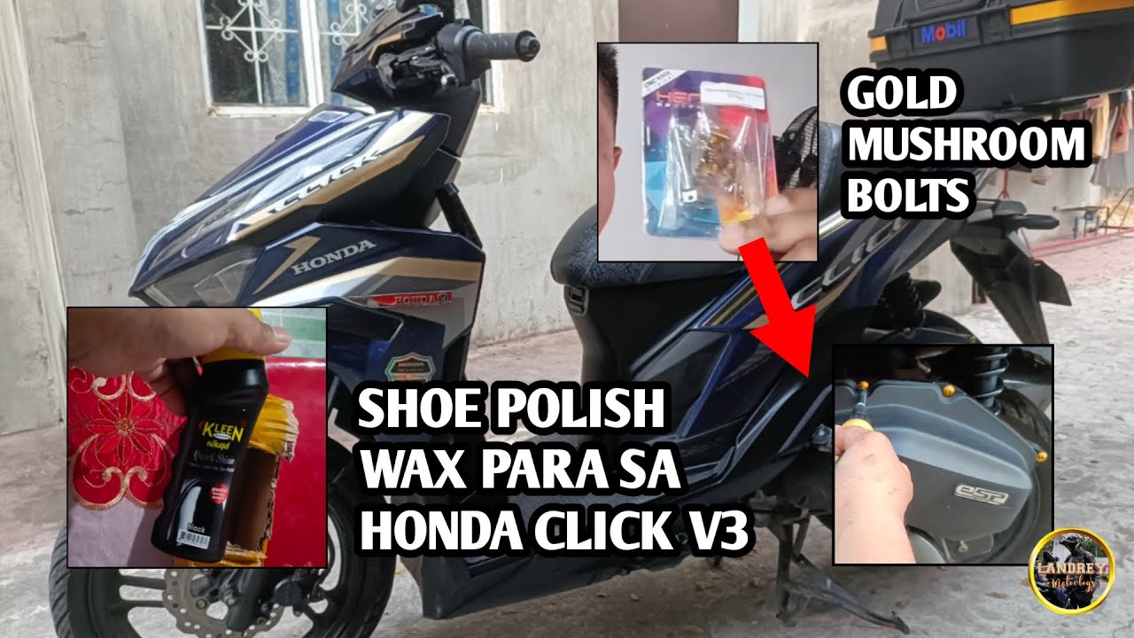 Black Shoe Polish ginamit na wax, Mushroom Bolts sa Air Filter ng Honda ...