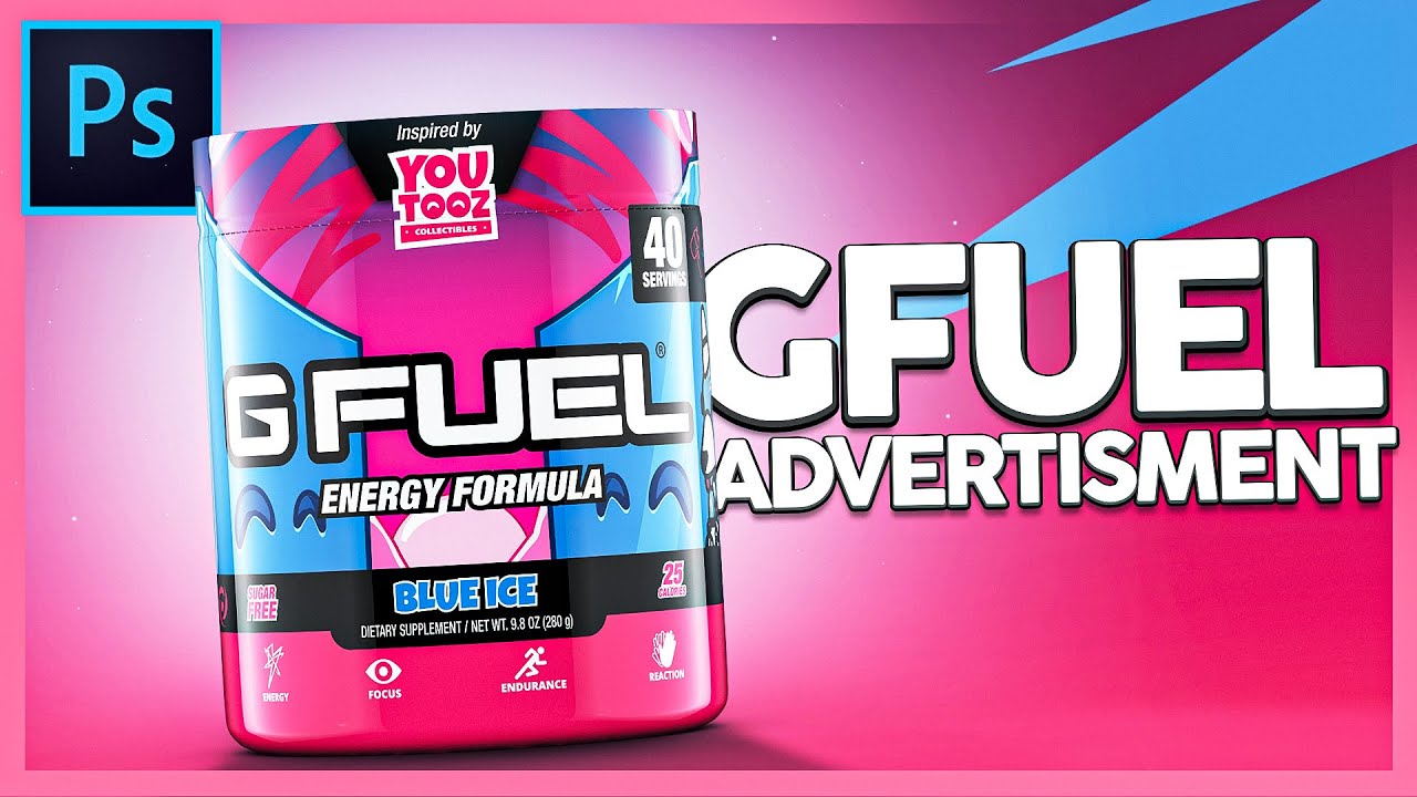 Simple Photoshop GFUEL Advertisement Tutorial [EASY] - YouTube
