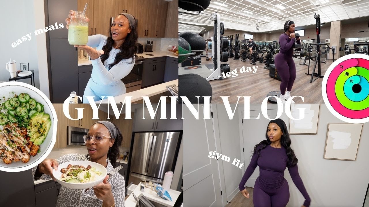 MINI GYM VLOG | the easiest meals for your calorie deficit, 45 minute ...