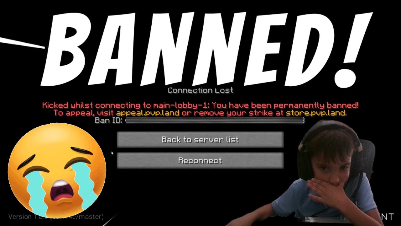 Permanently Banned PVP Land Minecraft Server | 7 yr old Gamer - YouTube