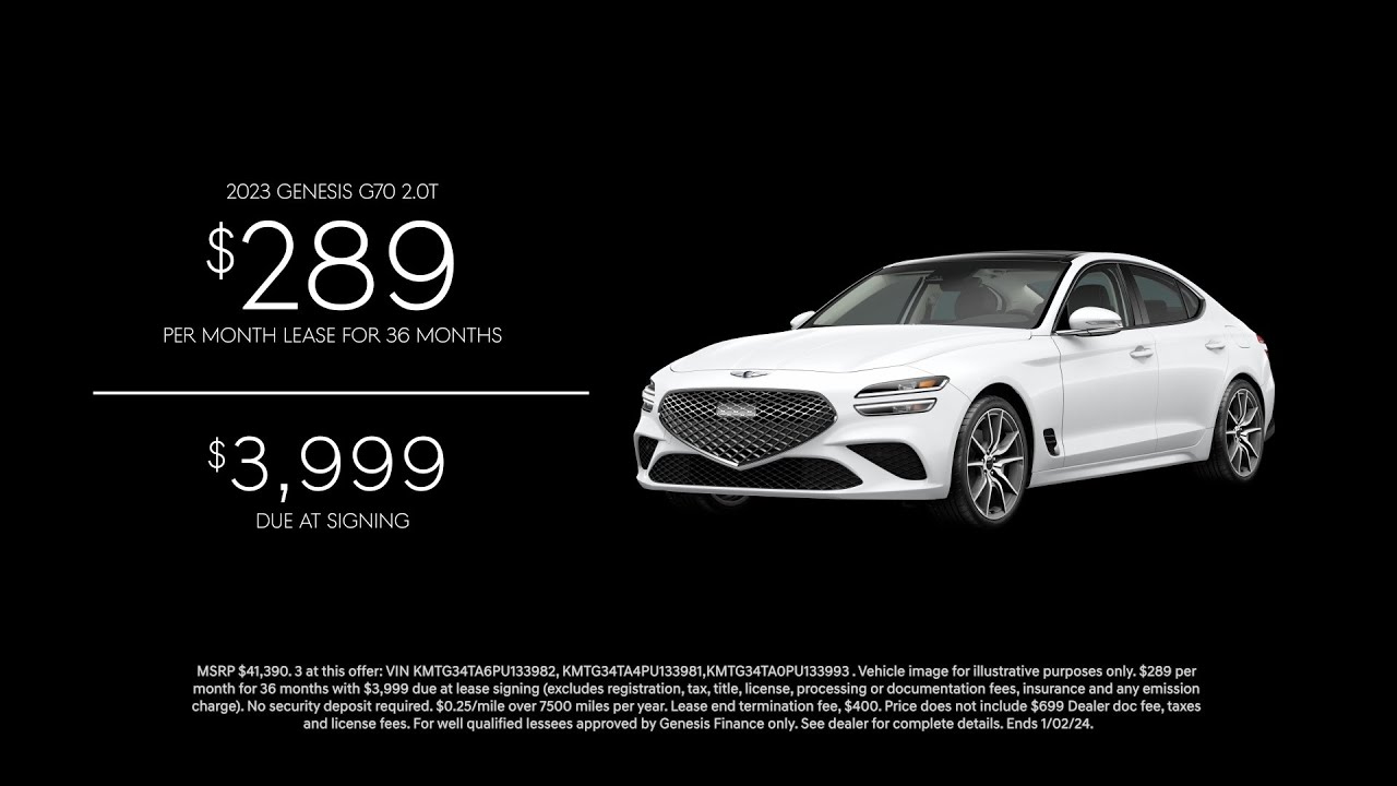 2023 Genesis G70 2.0T from $289/mo at Lakeland Genesis + $1000 ...