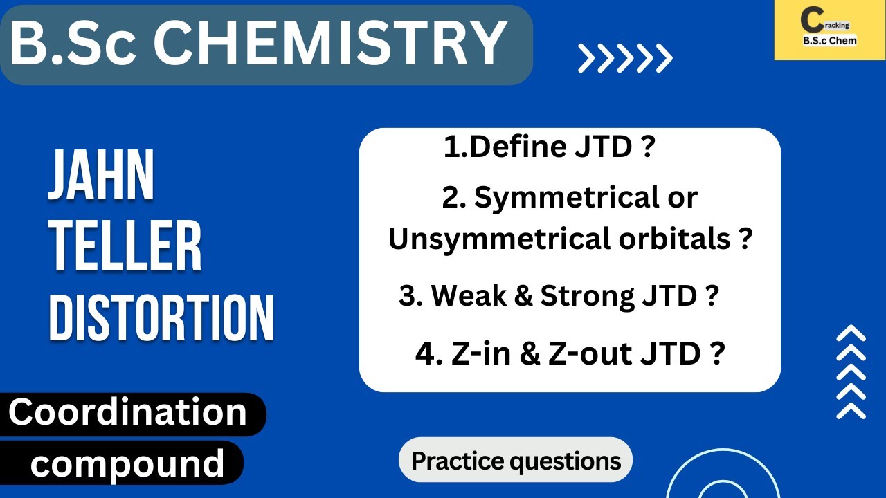 B.Sc chemistry| Jahn Teller Distortion |Complete Explanation | Weak JTD ...