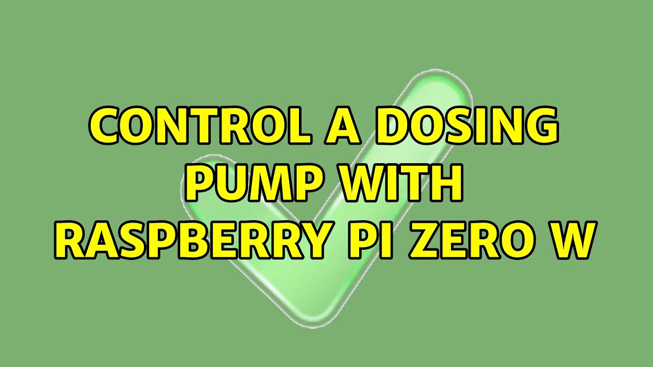 Control a dosing pump with raspberry pi zero w - YouTube