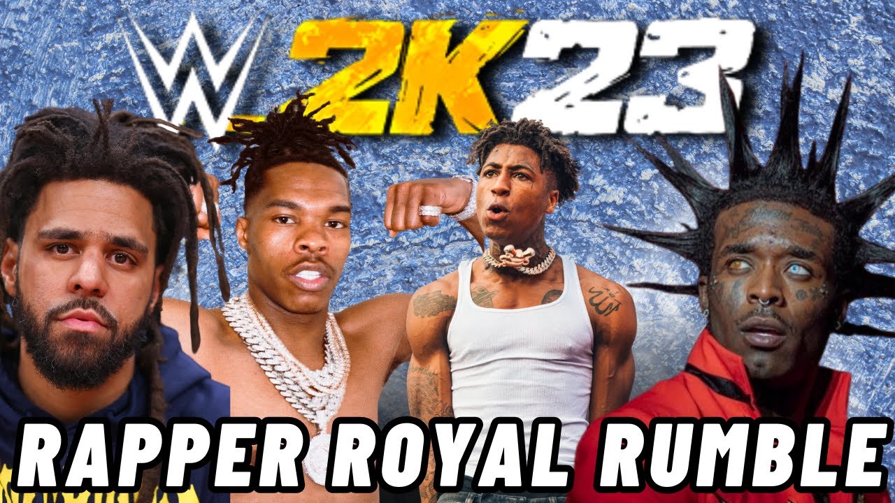 WWE 2K23 - I PUT 20 RAPPERS IN THE ROYAL RUMBLE - YouTube
