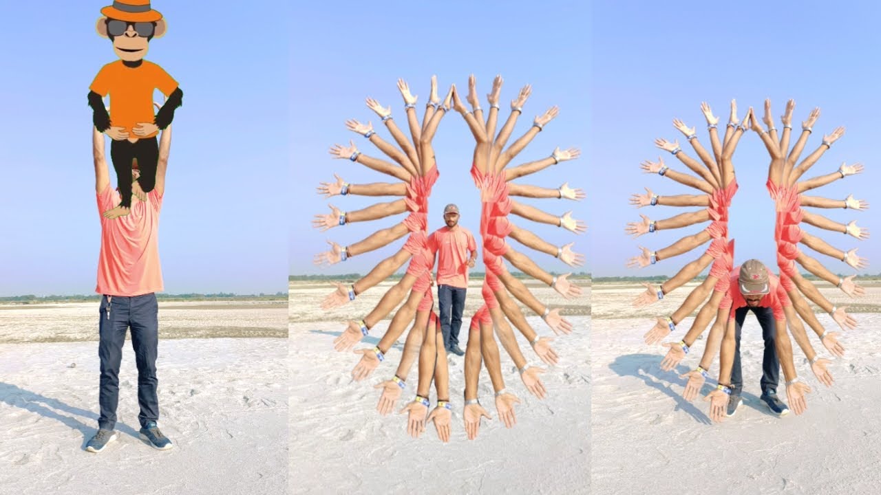 My Hand & body matching vs samosa Eating funny yellow monkey by ...