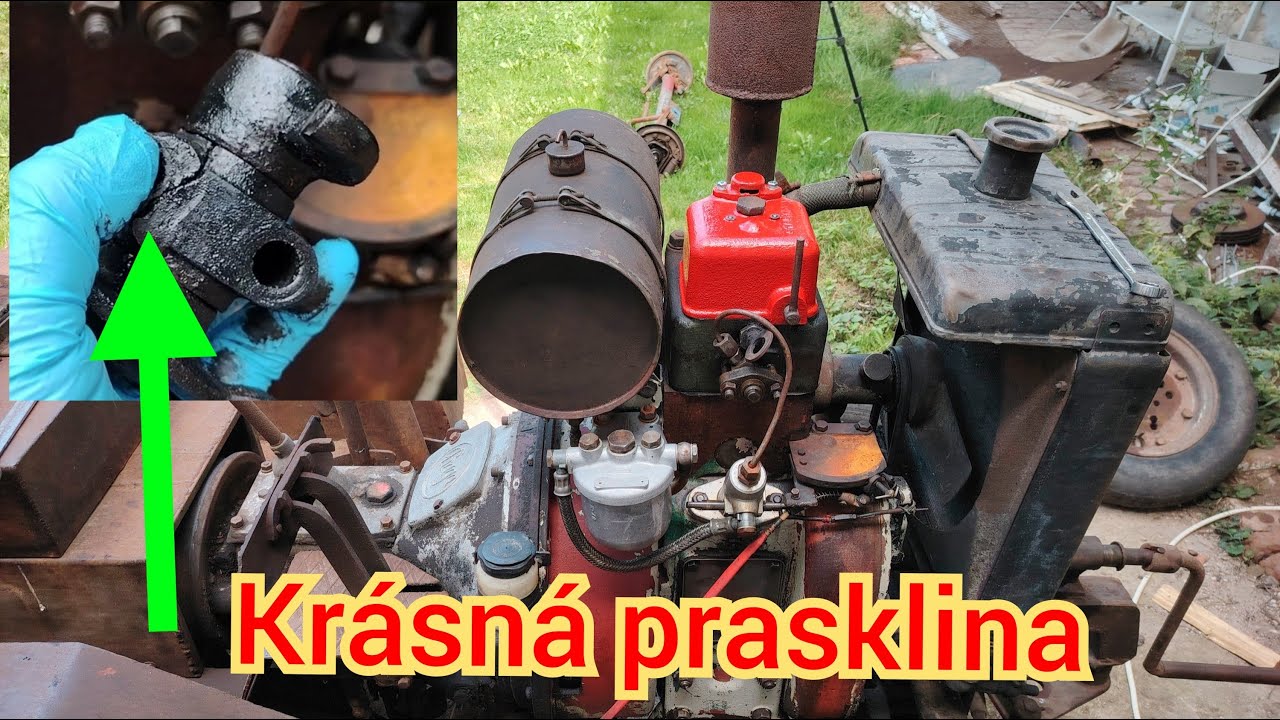 Slavia Diesel, motor problém, pokračování s domácím traktůrkem se ...