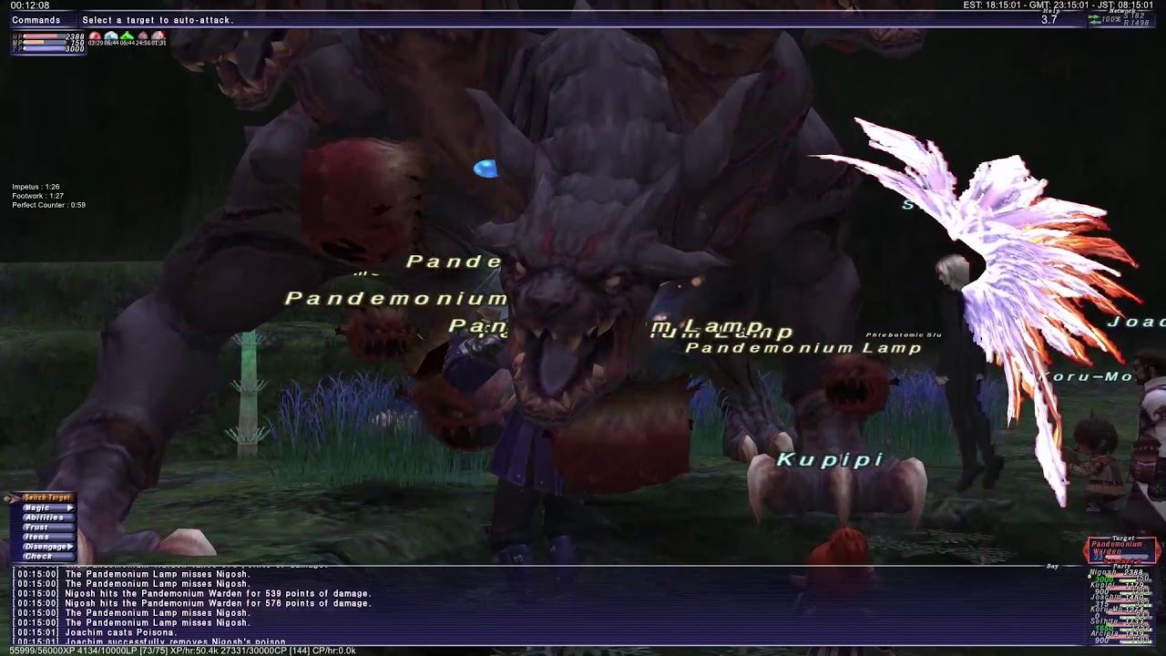 FFXI Pandemonium Warden vs MNK - YouTube