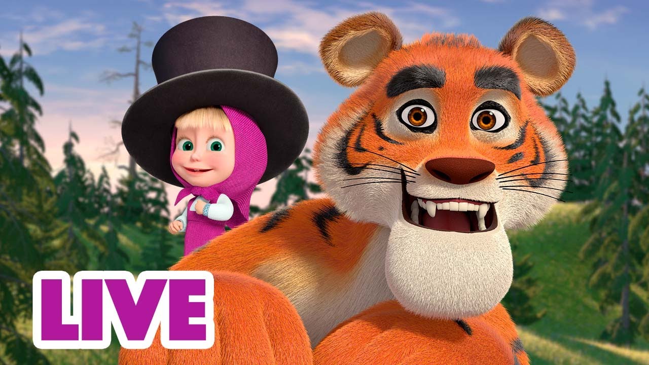 LIVE 🔴 Masha en de Beer 👱‍♀️🐻 Wees dapper! 💪🦸🏼‍♀️ - YouTube