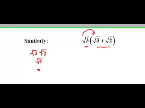 8.4 Multiplying Square Roots Lesson - Monomial by Binomial - YouTube