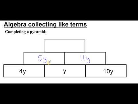 collecting like terms pyramid 1 - YouTube