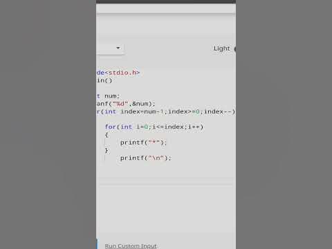 Triangle star(*)pattern in c programming language - YouTube
