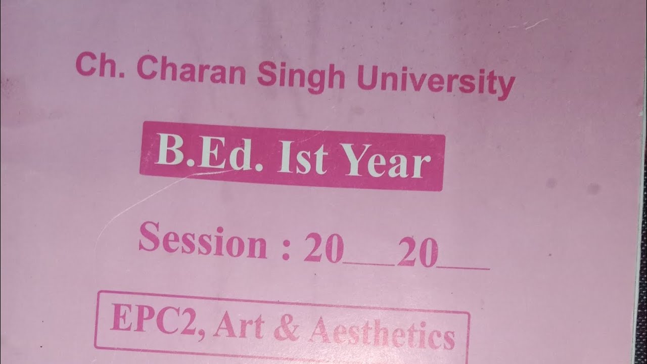 EPC file b.ed 1st year file art and asthestic practical files - YouTube