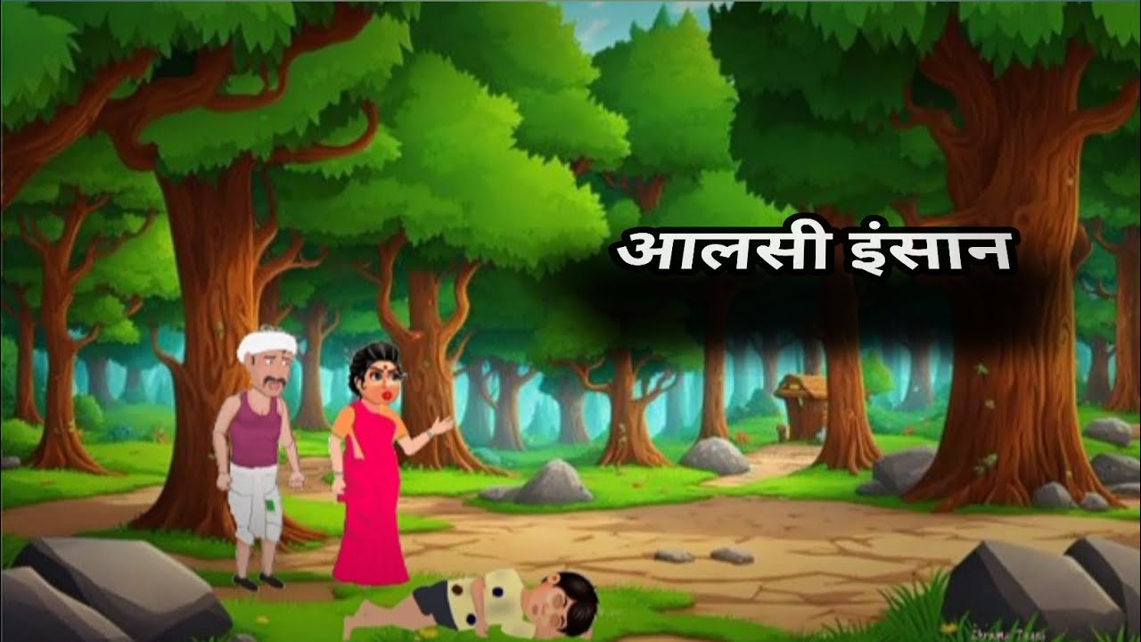 आलसी इंसान || Alsi insan moral stories || cartoon video 2025 stories ...