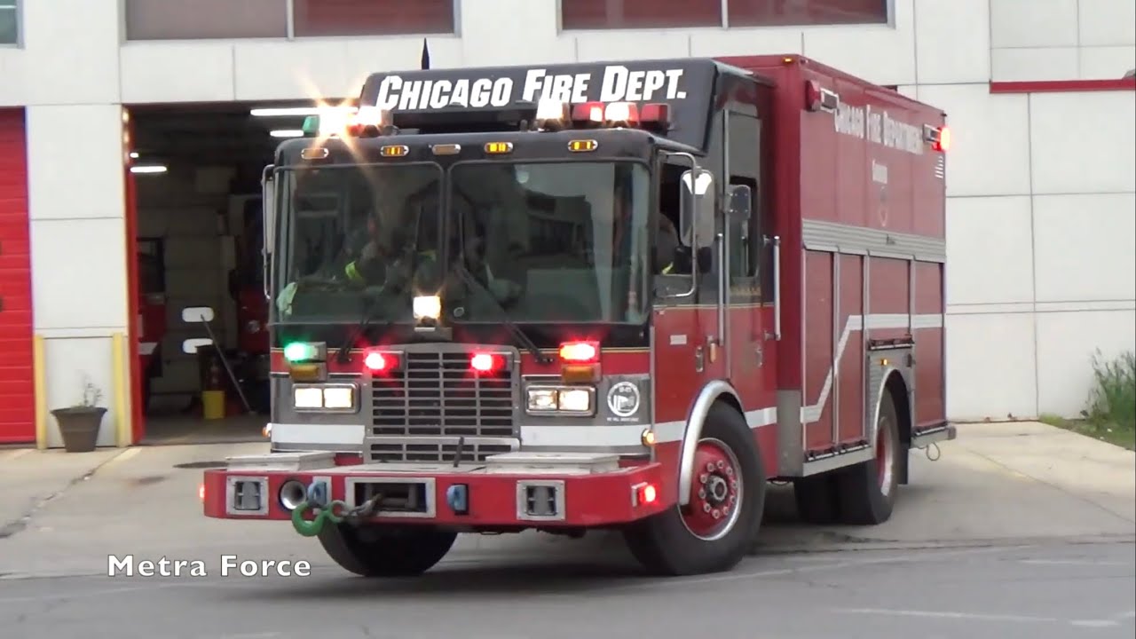 Chicago Fire Dept Squad 2 (Spare) Responding - YouTube
