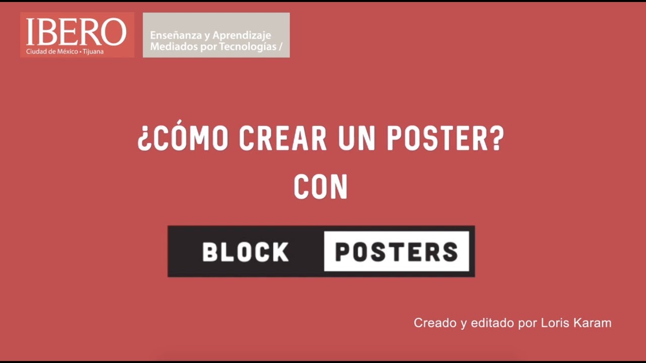 ¿Cómo crear poster con Blocksposters? - YouTube