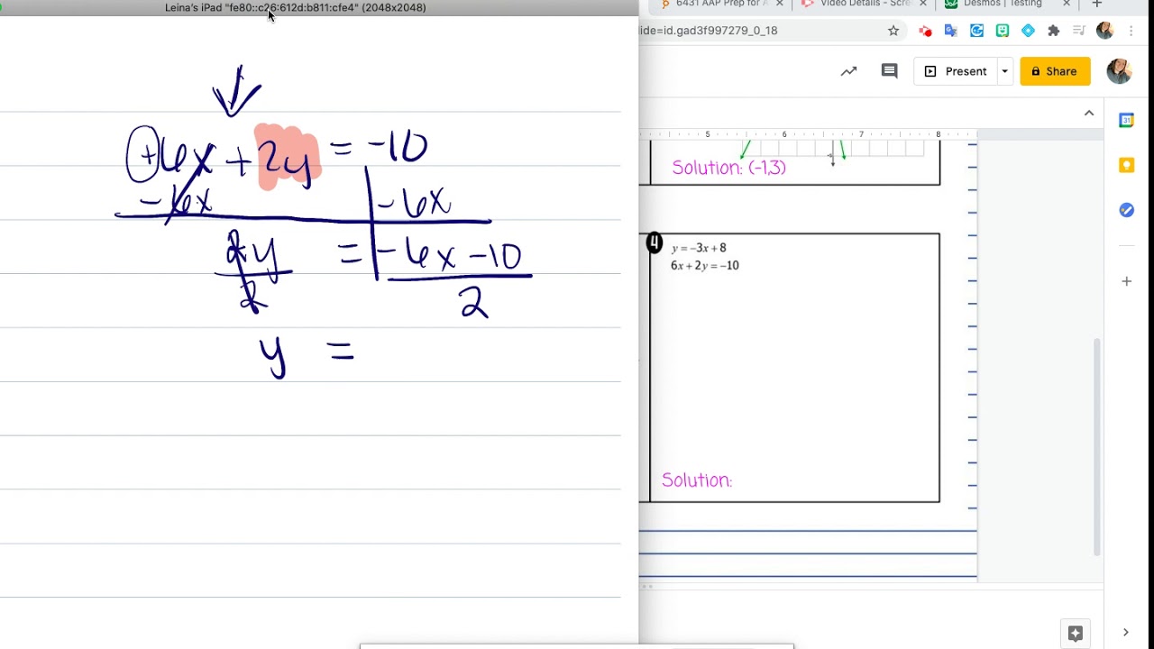 Unit 5 Lesson 1 Systems of Equations - Algebra 1 - YouTube