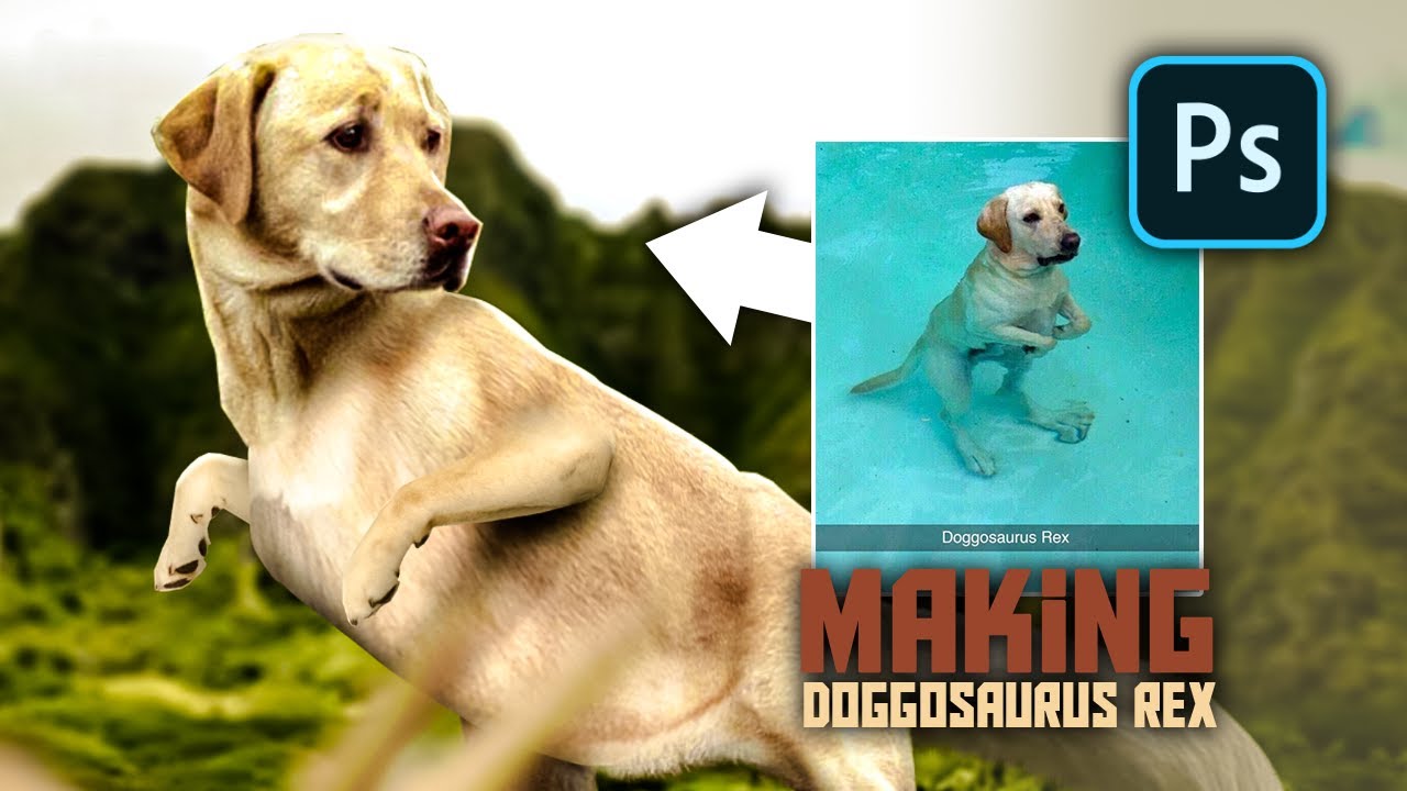 Making Doggosaurus Rex in Photoshop! - Speed Edit - YouTube