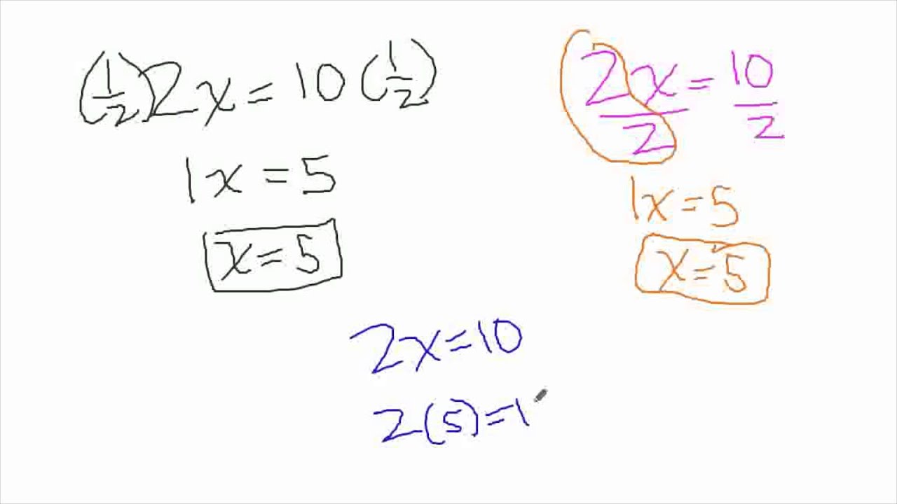 Philfour Algebra 1 : Equations - Solving With Multiplication & Division ...