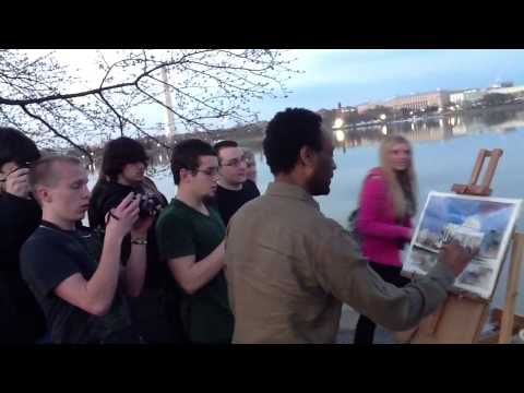 Water Color Painting Jefferson Memorial by Artist Solomon Asfaw - YouTube