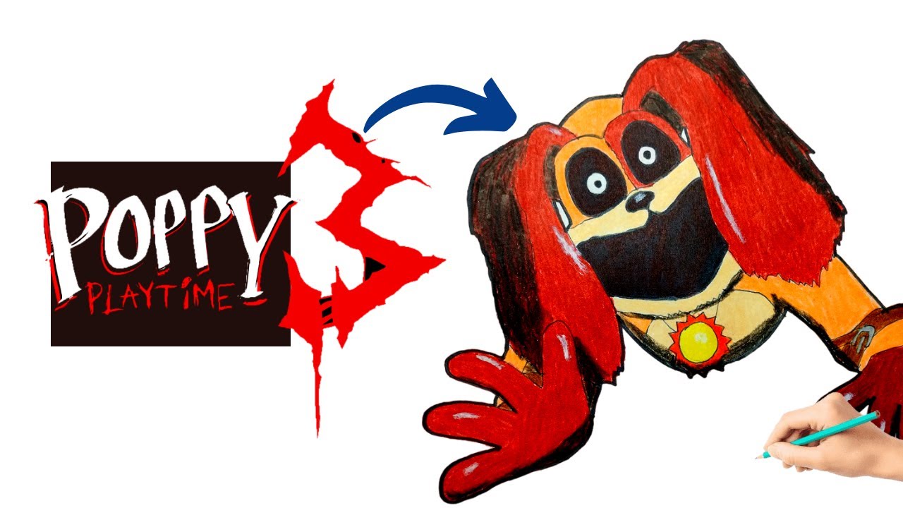 Cómo DIBUJAR a🐶EVIL DOGDAY de POPPY PLAYTIME 3 / How to DRAW EVIL ...
