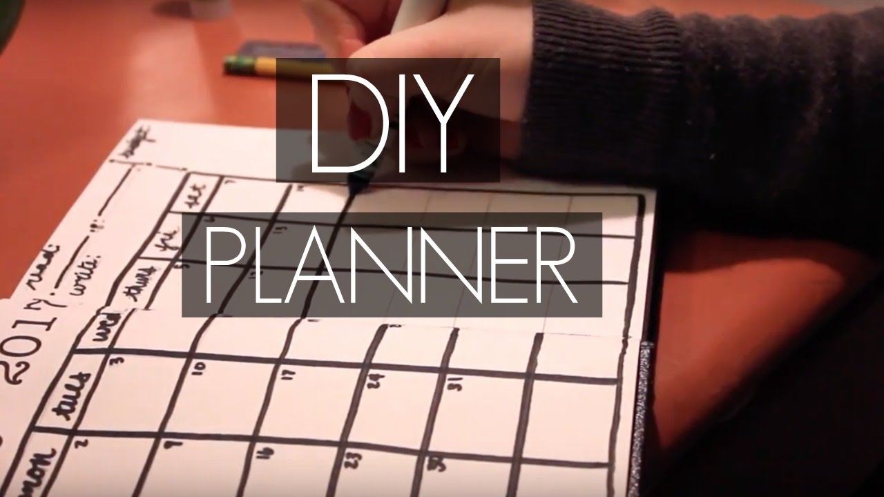 DIY MONTHLY PLANNER - YouTube