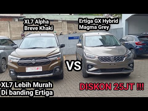Suzuki XL7 Alpha 2022 Brave Khaki VS Suzuki Ertiga GX Hybrid 2022 Magma ...
