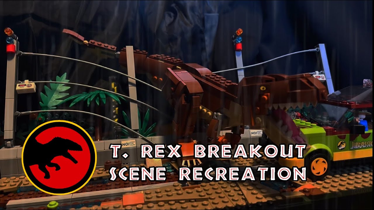 Jurassic Park: T. Rex Breakout Scene Recreation - YouTube