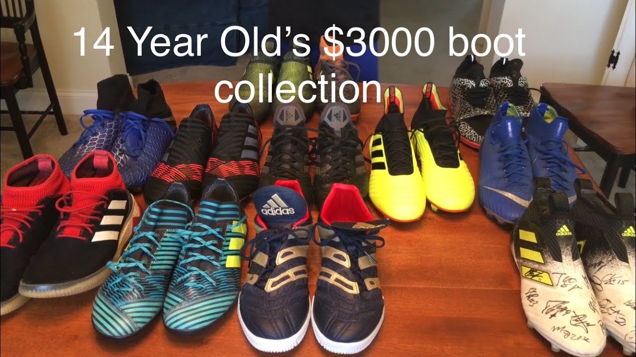14 Year Old's $3000 Football Boot Collection! - YouTube