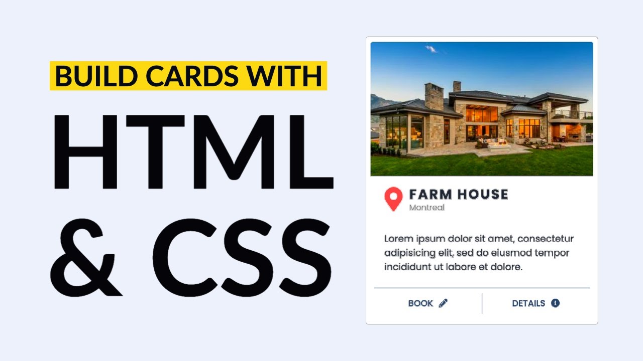 Build A Website Card Using Display Flex | HTML & CSS Step by Step tutorial | Part 1 - YouTube