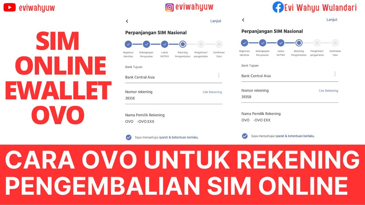 OVO UNTUK NOMER REKENING PENGEMBALIAN SIM | APAKAH BISA REKENING ...