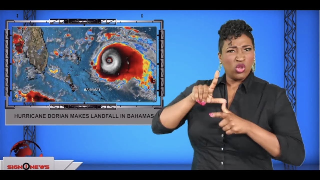 Hurricane Dorian makes landfall in Bahamas (ASL - 9.1.19) - YouTube